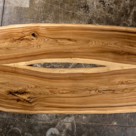 Bookmatched Elm Conference Table with Center Reveal, 135" - City Trees ...